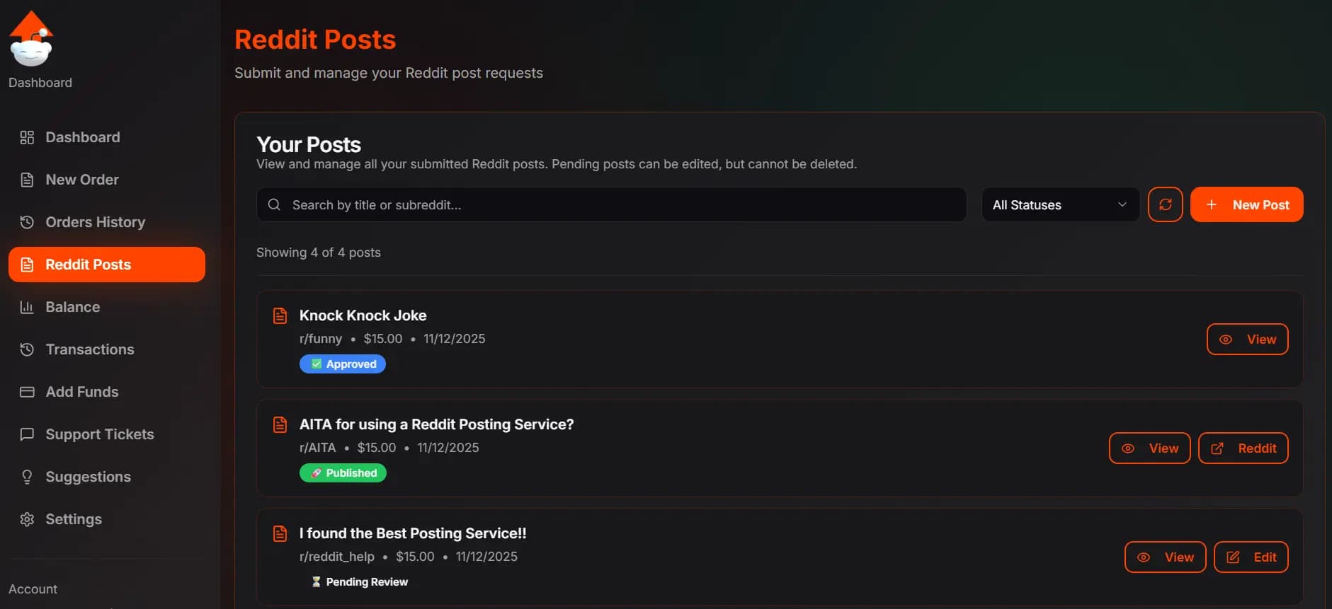 Reddit Posting Service from $15/Post | UpvoteMax | UpvoteMax